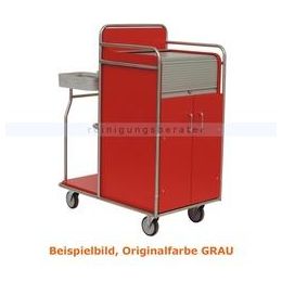 novocal SW 1040 Stationswagen mit Rollo, geschlossenem Schrank, 4fach Sammler