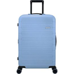American Tourister® Hartschalen-Trolley Novastream, 67 cm, 4 Rollen, Reisekoffer Großer Koffer TSA-Zahlenschloss mit Volumenerweiterung, blau