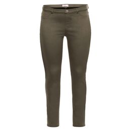 sheego Große Größen: Stretch-Hose mit zwei Ziertaschen, dunkelkhaki, Gr.58