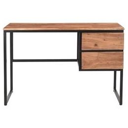 Miliboo Schreibtisch aus massivem Akazienholz mit Schubladen HOORN