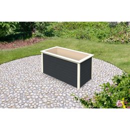 Karibu Hochbeet anthrazit 890x1730x820 mm Hochbeet Pflanzkasten Frühbeet Gartenbeet