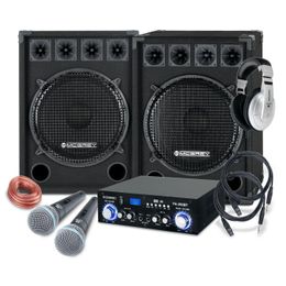 McGrey DJ Karaoke Komplettset PA Anlage Party-Lautsprecher (Bluetooth