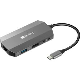 Sandberg USB C 6 in1 Reisedock