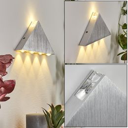 hofstein Tapurai Wandleuchte LED Silber, 1-flammig