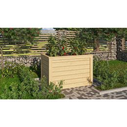 Karibu Hochbeet naturbelassen 650x980x640 mm Hochbeet Pflanzkasten Fr&uuml;hbeet Gartenbeet