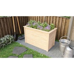 Karibu Hochbeet naturbelassen 690x1330x820 mm Hochbeet Pflanzkasten Fr&uuml;hbeet Gartenbeet
