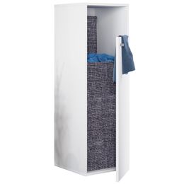 Vcm Holz W&auml;scheschrank W&auml;schetruhe W&auml;schekorb Ma&szlig;e ca. H. 110 x B. 40 x T. 39 cm - Dreso XL 1f