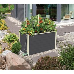 Karibu Hochbeet terragrau 650x980x640 mm Hochbeet Pflanzkasten Fr&uuml;hbeet Gartenbeet