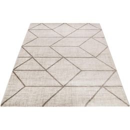 Wecon Home Teppich &raquo;Bossa Lounge&laquo; rechteckig 10 mm H&ouml;he 3D-Design, Kurzflor, Wohnzimmer beige Obermaterial: 100% Polypropylen B : 240 cm 1 Stk.
