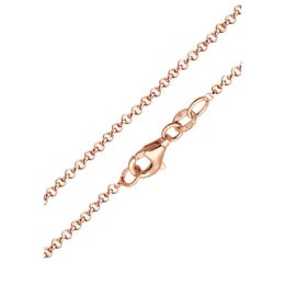 NENALINA Kette ohne Anhänger »Damen Erbskette Basic 925 Silber rosévergoldet« Rosegold 45 Glieder Halskette aus 925er Sterling Silber