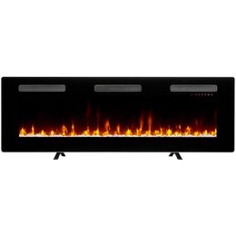 Dimplex Elektrokamin Sierra 60", schwarz,mit Heizung, Fernbedienung, App, Optiflame® Flammeneffekt, schwarz