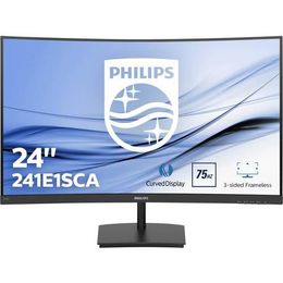 Philips 241E1SCA LCD-Monitor EEK F (A - G) 61 cm (24 Zoll) 1920 x 1080 Pixel 16:9 4 ms Kopfhörer-Buchse, Audio-Line-in VA LED
