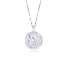 Elli Kette mit Anhänger Sternzeichen Löwe Astro Münze Antik 925 Silber