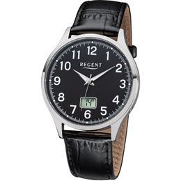 Regent Uhren Funkuhr REGENT "FR272 - 1841.40.17" Armbanduhren schwarz Herren Quarzuhren