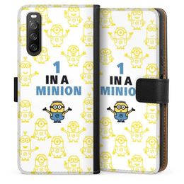 DeinDesign Handyhülle Minions Ich – Einfach unverbesserlich Bob 1 in a Minion, Sony Xperia 10 IV Hülle Handy Flip Case Wallet Cover Handytasche Leder