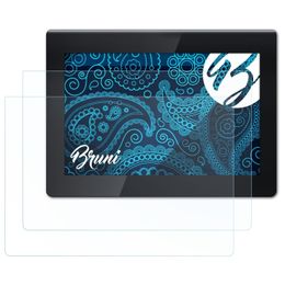 Bruni Schutzfolie Glasklare Displayschutzfolie für Xperia Tablet S, (2 Folien), praktisch unsichtbar, weiß