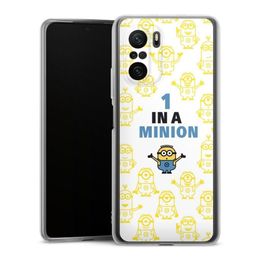 DeinDesign Handyhülle Minions Ich – Einfach unverbesserlich Bob 1 in a Minion, Xiaomi Poco F3 Silikon Hülle Bumper Case Handy Schutzhülle, weiß