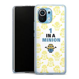 DeinDesign Handyhülle Minions Ich – Einfach unverbesserlich Bob 1 in a Minion, Xiaomi Mi 11 Silikon Hülle Bumper Case Handy Schutzhülle, weiß