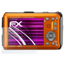 atFoliX Schutzfolie Panzerglasfolie für Panasonic Lumix DMC-FT3, Ultradünn und superhart, weiß