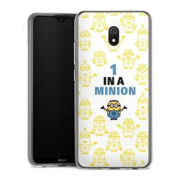 DeinDesign Handyhülle Minions Ich – Einfach unverbesserlich Bob 1 in a Minion, Xiaomi Redmi 8A Silikon Hülle Bumper Case Handy Schutzhülle, weiß