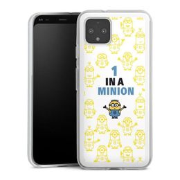 DeinDesign Handyhülle Minions Ich – Einfach unverbesserlich Bob 1 in a Minion, Google Pixel 4 Silikon Hülle Bumper Case Handy Schutzhülle, weiß