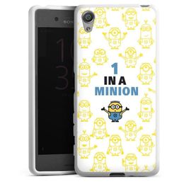 DeinDesign Handyhülle Minions Ich – Einfach unverbesserlich Bob 1 in a Minion, Sony Xperia X Silikon Hülle Bumper Case Handy Schutzhülle, weiß