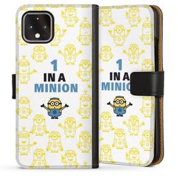 DeinDesign Handyhülle Minions Ich – Einfach unverbesserlich Bob 1 in a Minion, Google Pixel 4 Hülle Handy Flip Case Wallet Cover Handytasche Leder