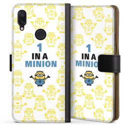 DeinDesign Handyhülle Minions Ich – Einfach unverbesserlich Bob 1 in a Minion, Xiaomi Redmi Note 7 Hülle Handy Flip Case Wallet Cover, schwarz