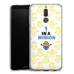DeinDesign Handyhülle Minions Ich – Einfach unverbesserlich Bob 1 in a Minion, Huawei Mate 10 lite Silikon Hülle Bumper Case Handy Schutzhülle, weiß