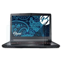 Bruni Schutzfolie Glasklare Displayschutzfolie für MSI GS43VR, (2 Folien), praktisch unsichtbar, weiß