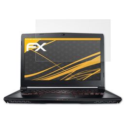 atFoliX Schutzfolie für MSI GS43VR, (2 Folien), Entspiegelnd und stoßdämpfend, weiß