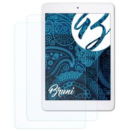 Bruni Schutzfolie Glasklare Displayschutzfolie für MSI Primo 81/81L, (2 Folien), praktisch unsichtbar, weiß