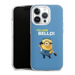 DeinDesign Handyhülle Stuart Minions Ich – Einfach unverbesserlich Yellow Bello, Apple iPhone 14 Pro Silikon Hülle Bumper Case Handy Schutzhülle, weiß