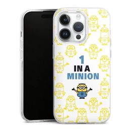 DeinDesign Handyhülle Minions Ich – Einfach unverbesserlich Bob 1 in a Minion, Apple iPhone 14 Pro Silikon Hülle Bumper Case Handy Schutzhülle, weiß