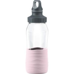 Emsa Trinkflasche Drink2Go, Schraubverschluss, dicht/hygienisch/rein, Silikonmanschette, 500 ml, rosa