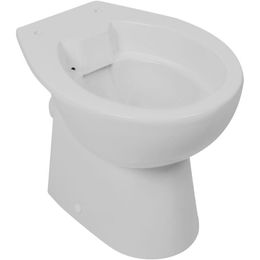 aquaSu - Spülrandloses Stand-WC 090 Tiefspüler mit waagerechtem Abgang Tiefspül-WC ohne Spülrand 39 x 36,5 x 47 cm Bodenstehende Toilette