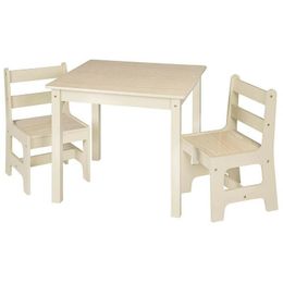 WOLTU - 3tlg. Kindersitzgruppe Kindertisch mit 2 Stühlen Sitzgruppe für Kinder Vorschüler Kindermöbel