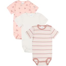 Sanetta PURE - Kurzarm-Body SHEETS 3er-Pack in peach blush, Gr.104