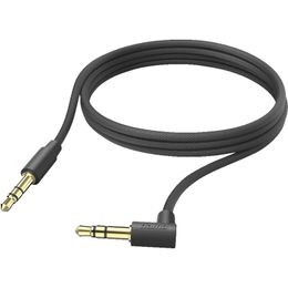 Hama 2 m 3.5 mm Klinke auf mit 90° Winkelstecker Audiokabel Schwarz