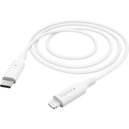 Hama Lightning auf USB-C, Ladekabel, 1 m, Weiß