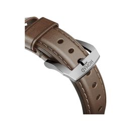 Nomad Nomad Strap Traditional Leather Brown Connector Silver 42mm, Ersatzarmband, Apple, braun / silber