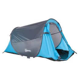 Outsunny Campingzelt für 1-2 Personen blau, grau 220 x 108 x 110 cm (LxBxH)