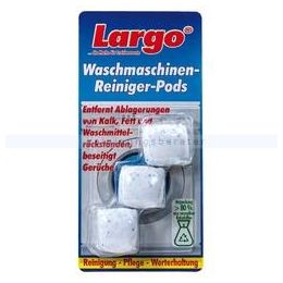 Waschmaschinenpflege Largo Maschinenreiniger-Pods 3x20 g 3 Pods/Pack, beseitigt Kalk-, Fett-, Waschmittelablagerungen