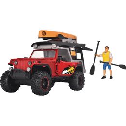 DICKIE TOYS DICKIE-TOYS Adventure Traveller, Jeep, Campingdach, Kanu, Licht & Sound Spielzeugauto Grün