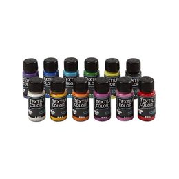 Creativ Company Opaque textile paint - Set of 12 colors 50ml