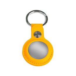 Light Solutions Airtag Key Ring - Leather - Yellow