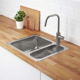 IKEA HILLESJÖN Einbauspüle 1 1/2 Becken