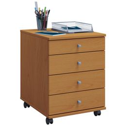 PKline Rollcontainer Bürocontainer 4 Schubladen Büro Schrank Schreibtisch Unterschrank