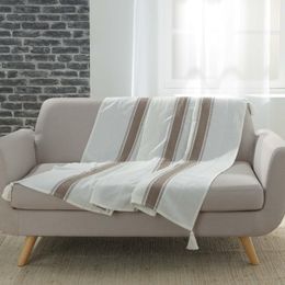 Dynamic24 Baumwolle Wohndecke 125x150 Tagesdecke Kuscheldecke Sofa Couch Decke Überwurf