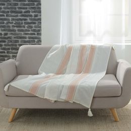 Dynamic24 Baumwolle Wohndecke 125x150 Tagesdecke Kuscheldecke Sofa Couch Decke Überwurf